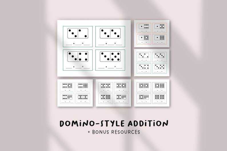 Domino Addition Cards Printable | Preschool & Pre-k Math Counting ...