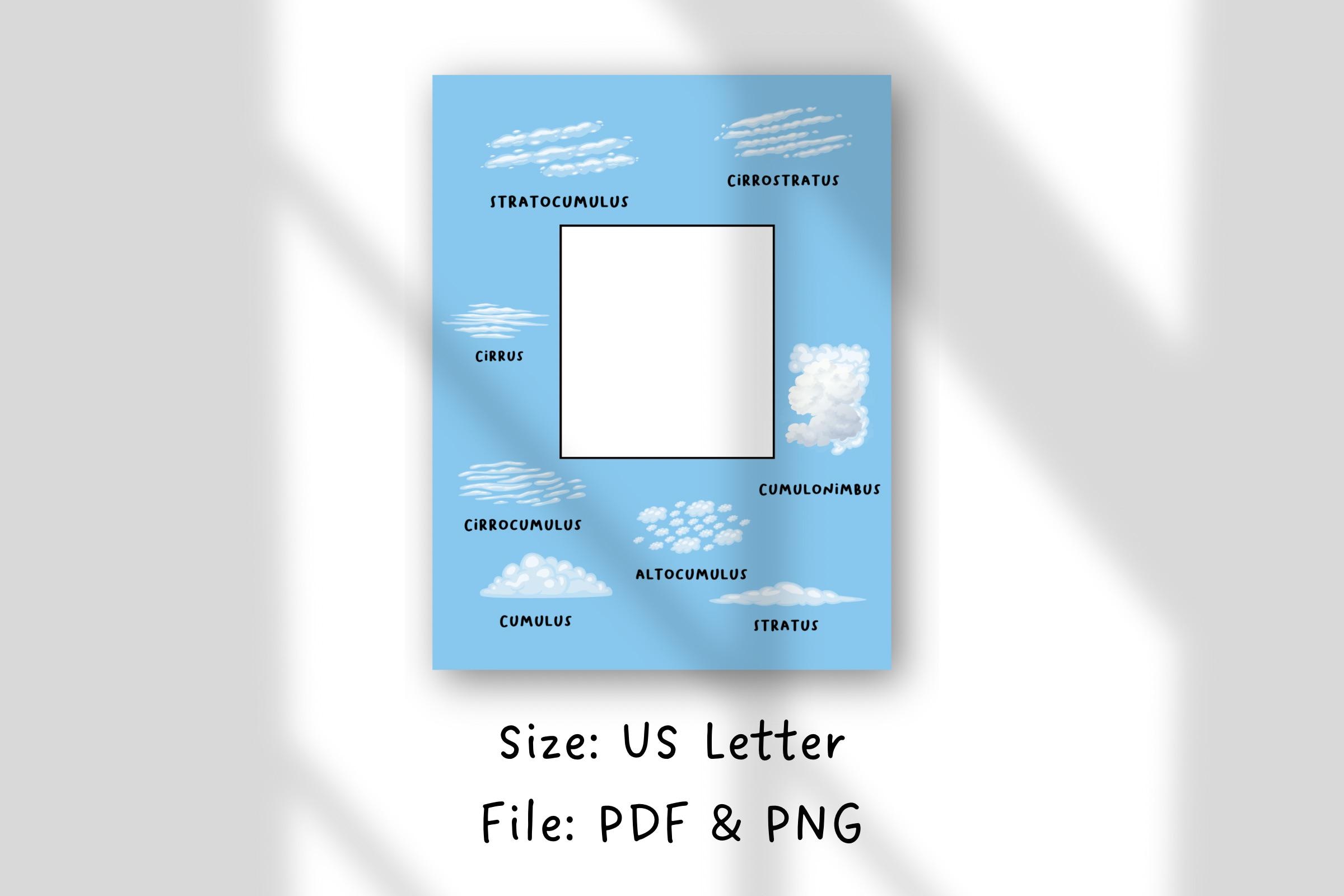 Cloud Hunt Printable for Kids | Nature Scavenger Hunt Game | Weather ...