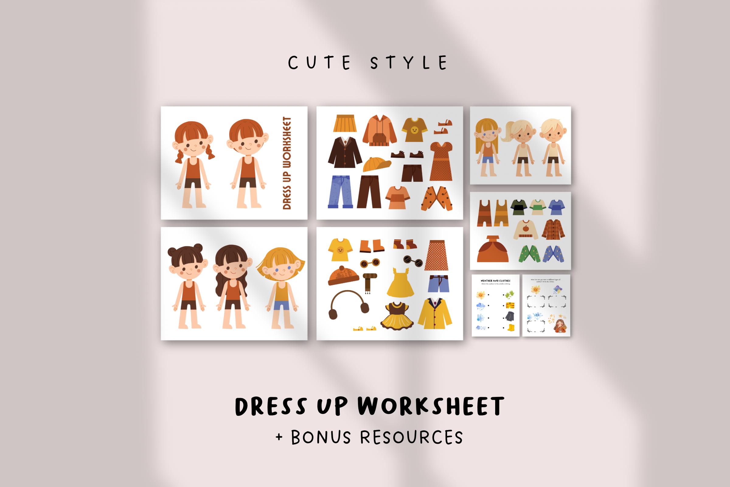 Dress up Printable Activity | Clothing Sorting | Toddler & Preschool ...