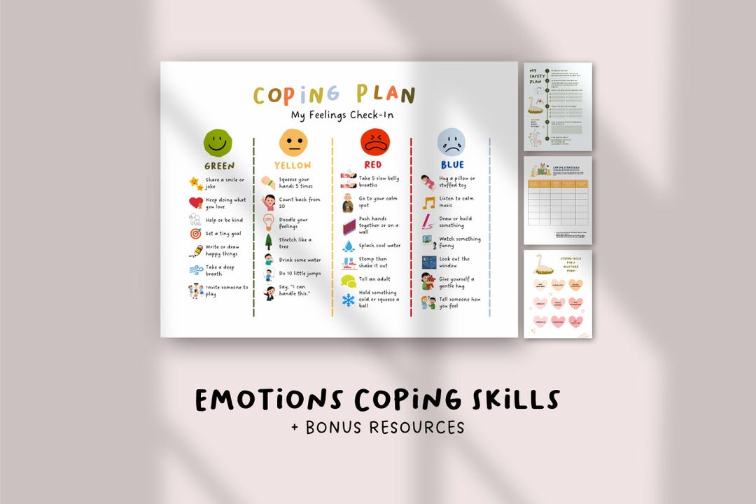 Coping Skills for Kids Printable | Self-regulation Zones & Calm Down ...