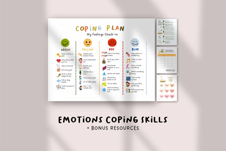 Coping Skills for Kids Printable | Zones of Regulation & Calm Down ...