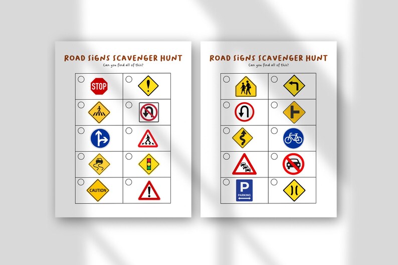 Road Trip Scavenger Hunt for Kids | Printable Car Ride Game | Travel ...