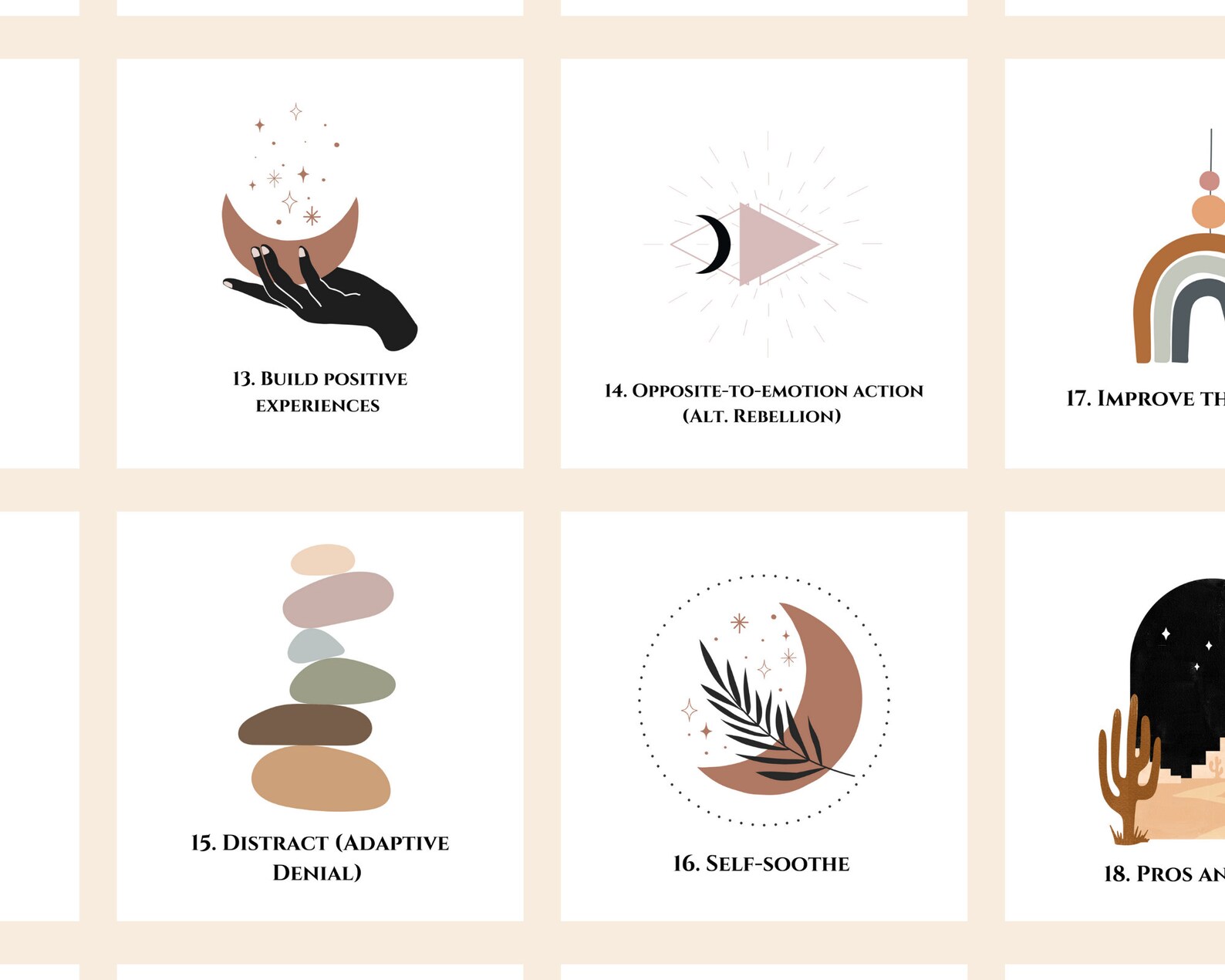 27 Editable DBT Cards | Dialectical Behavior Therapy Journal | A Gift ...