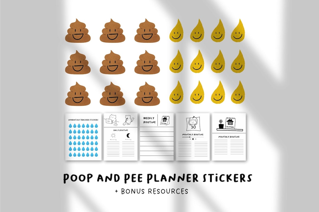 Poop and Pee Tracker Stickers – Baby Diaper Change Planner – Printable ...