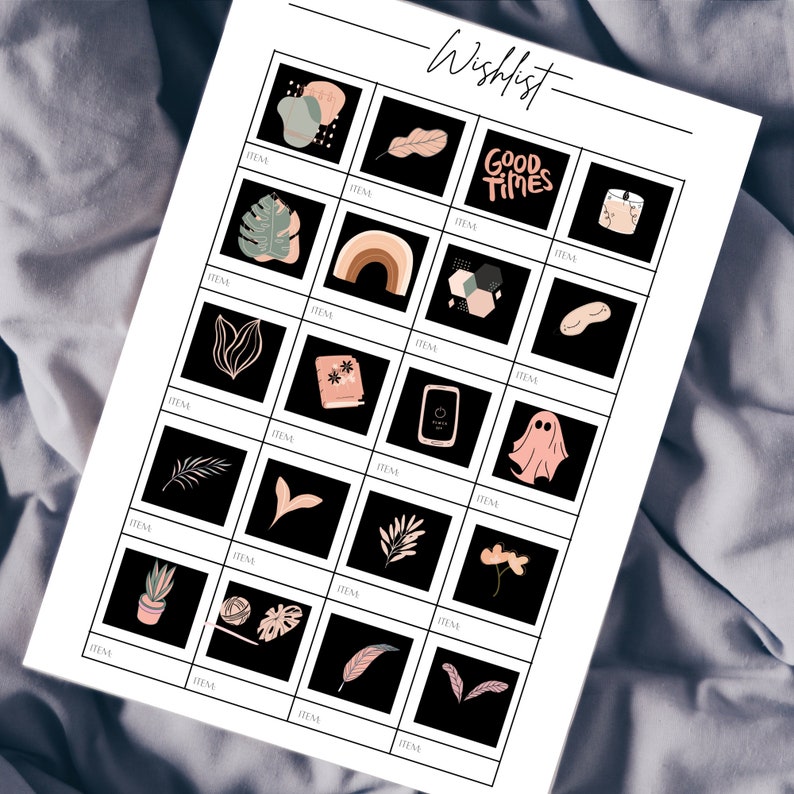Printable Wishlist Aesthetics Scrapbook Version - Etsy