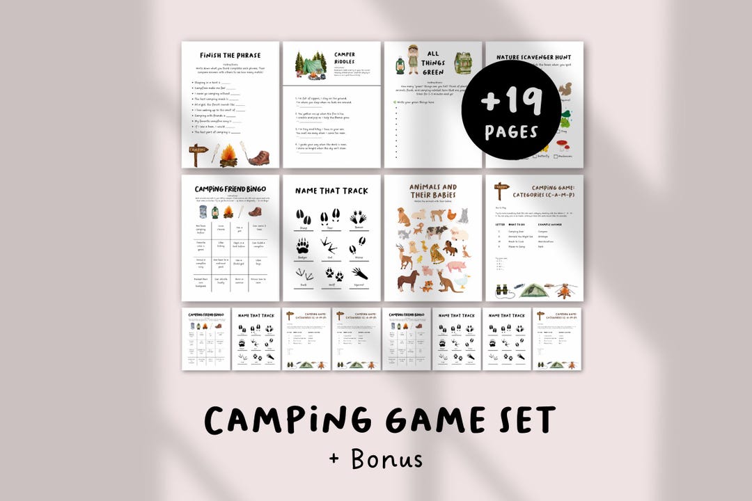 Printable Camping Games for Kids | Campfire Activity Pack | Nature ...