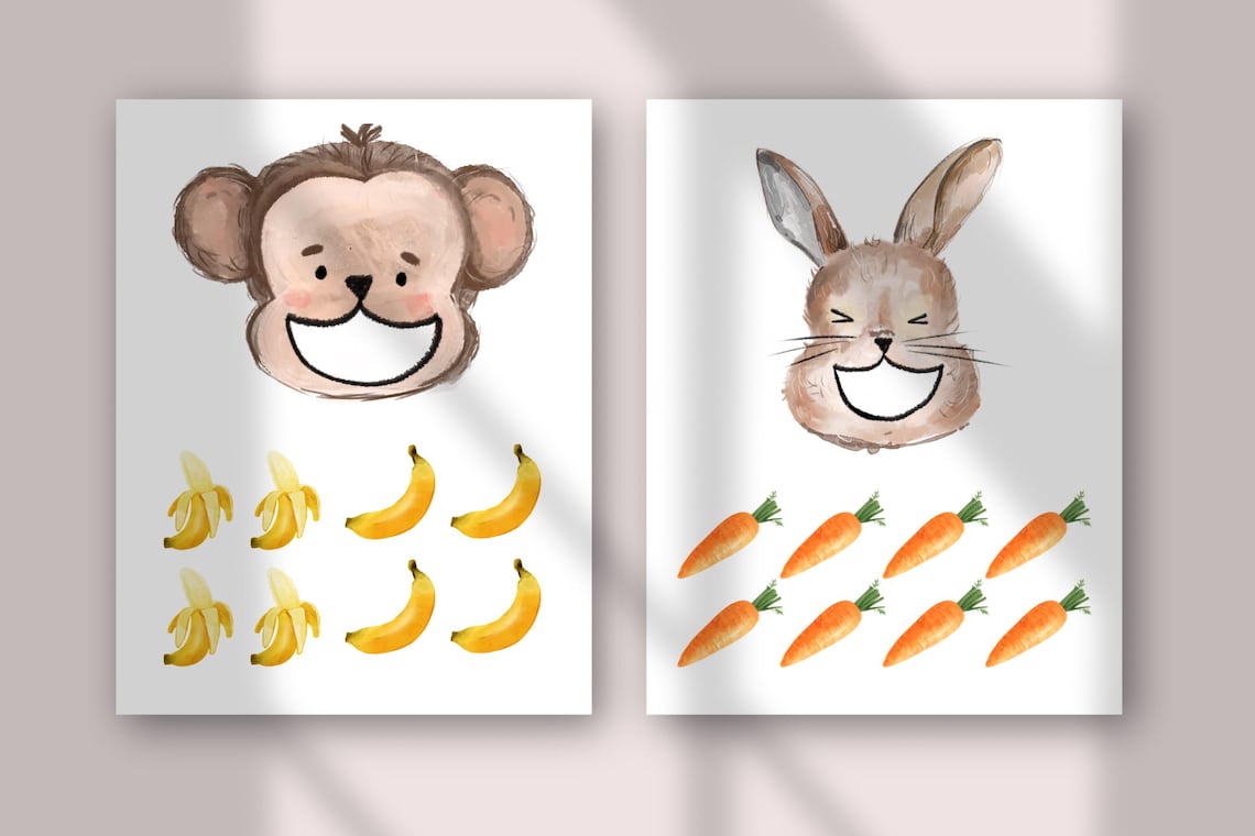 Feed the Animals Printable Activity – Sensory Play for Toddlers ...