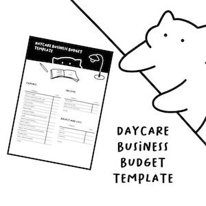 Daycare Business Budget Template | Childcare Expense Tracker ...