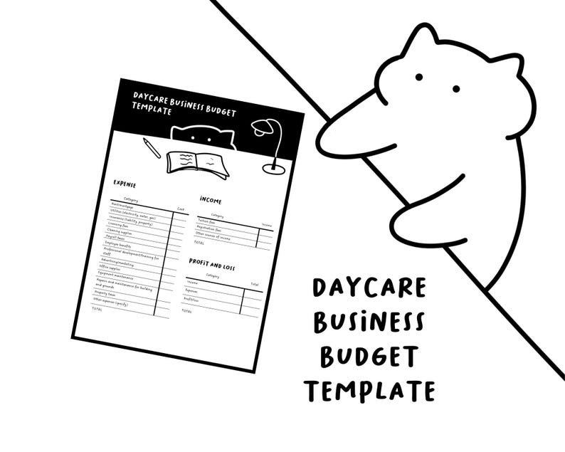 Daycare Business Budget Template | Childcare Expense Tracker ...