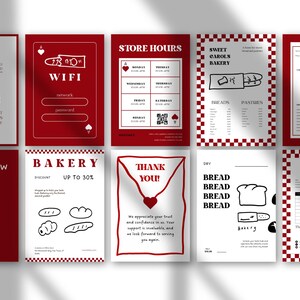 Exclusive Artisan Bakery Branding Kit – All in One - Vintage Red ...