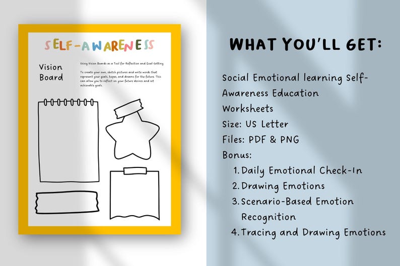 Self-awareness SEL Worksheets for Kids | Social Emotional Learning ...