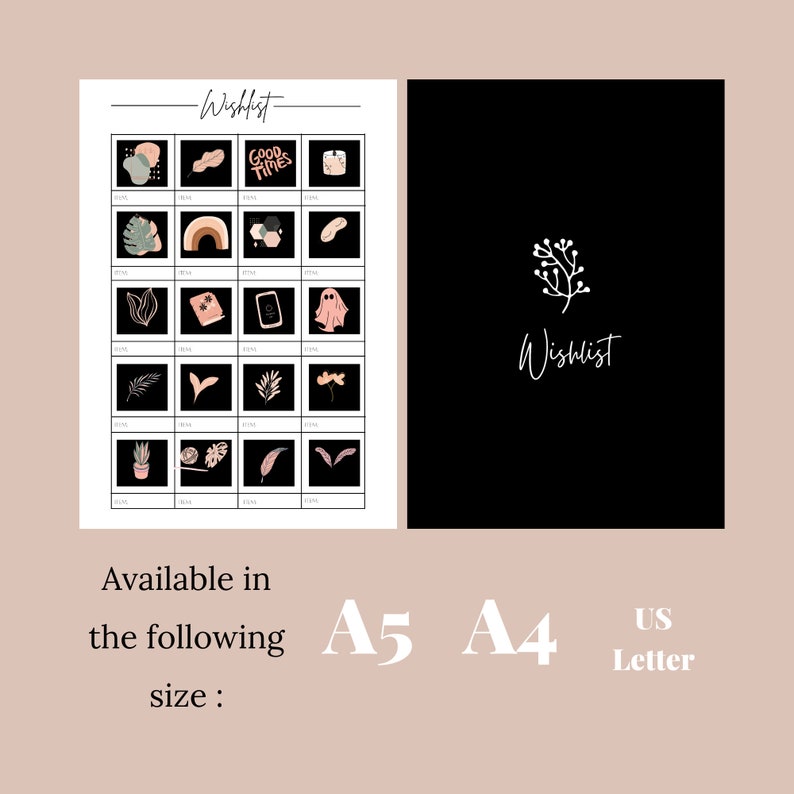 Printable Wishlist Aesthetics Scrapbook Version - Etsy
