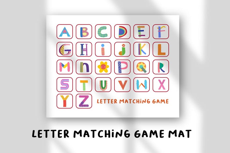 Letter Matching Game Printable | Alphabet Activity for Preschoolers ...