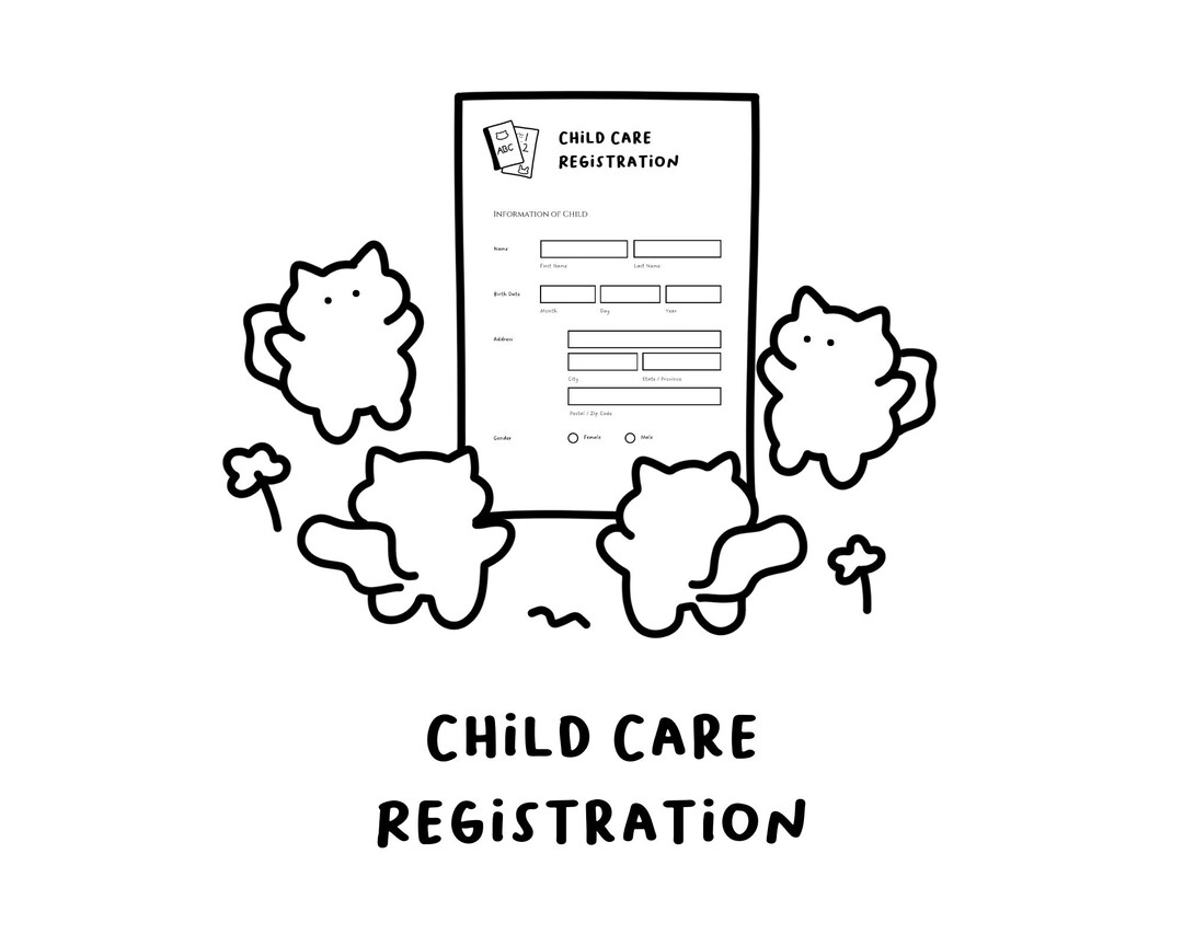 Editable Child Care Registration Form Template | Printable Enrollment ...