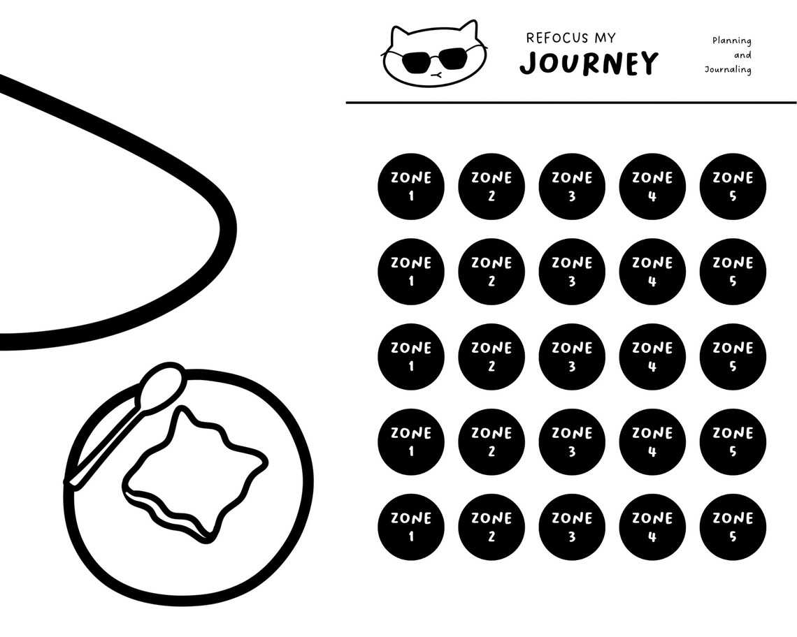 Minimalist Flylady Zone Stickers - Printable PDF, SVG, PNG - Etsy