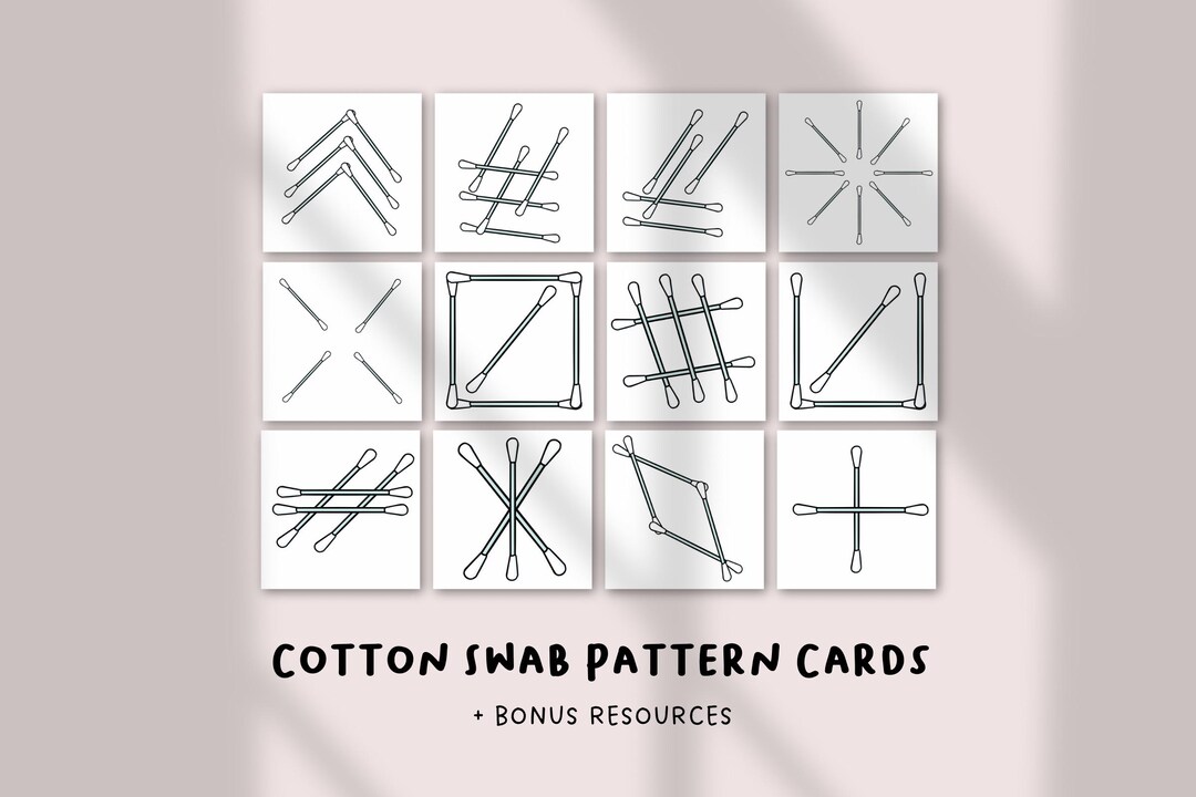 Cotton Swab Pattern Cards Printable | Fine Motor, Patterning Activity ...