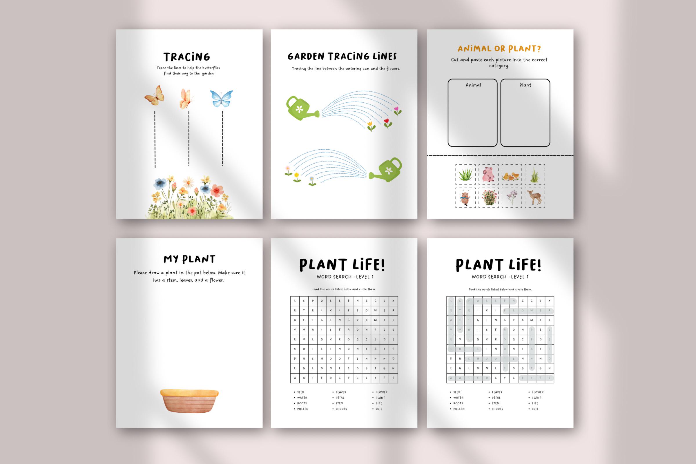 Garden Activity Book for Kids, Printable Gardening Workbook ...