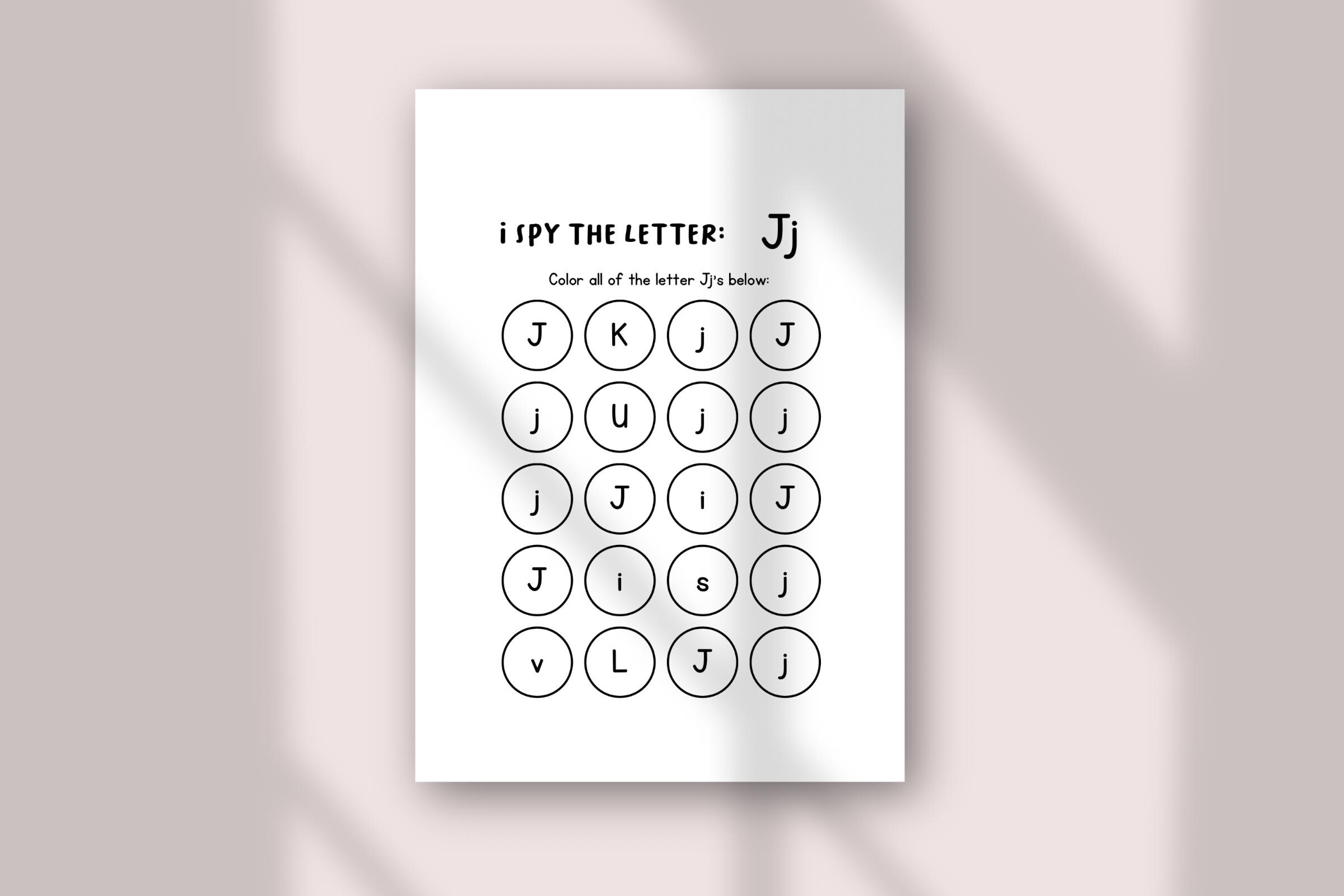 I Spy Alphabet Printable Game – Cottagecore Letter Recognition ...