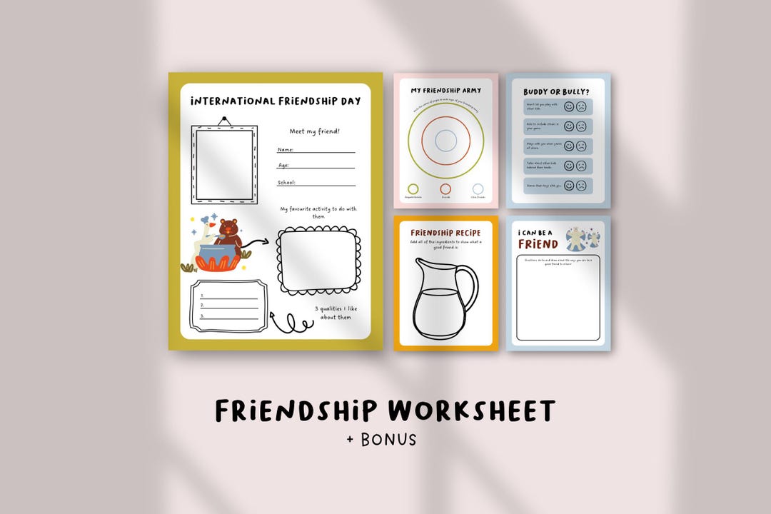 Friendship Worksheet for Kids | Social Skills & SEL Activities ...