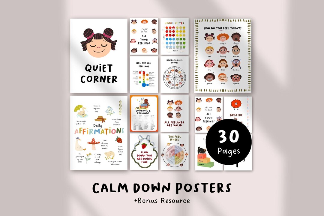 Calm Down, Classroom Poster, Emotional Regulation Visuals, Social ...