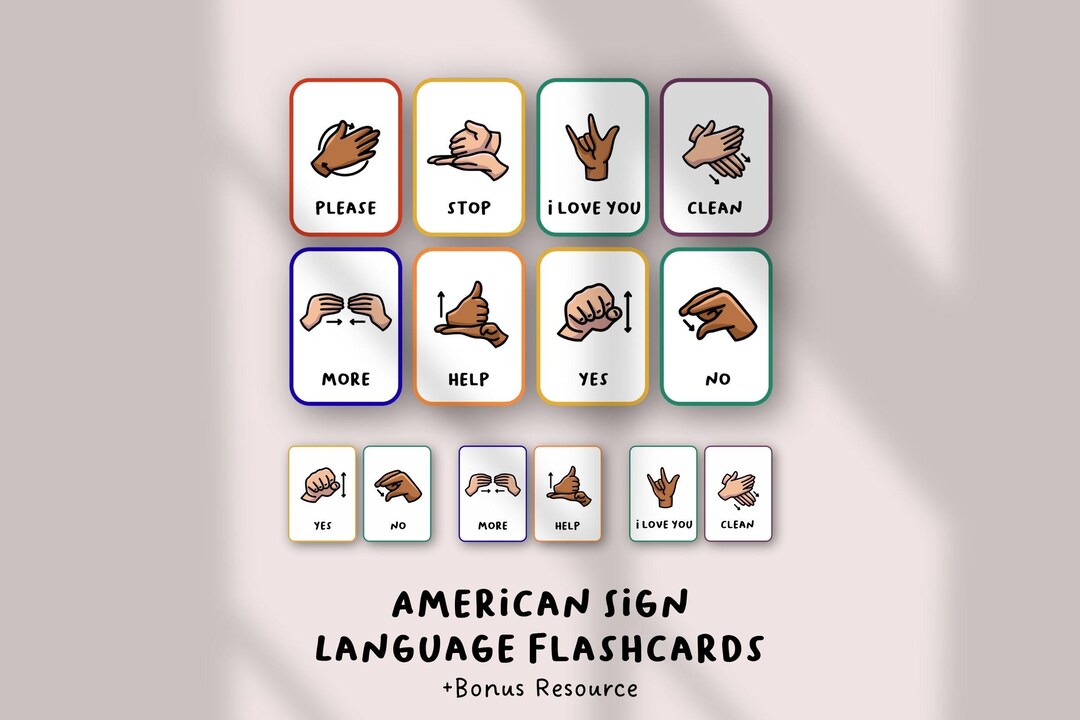 American Sign Language Flashcards | ASL Alphabet Cards | Sign Language ...