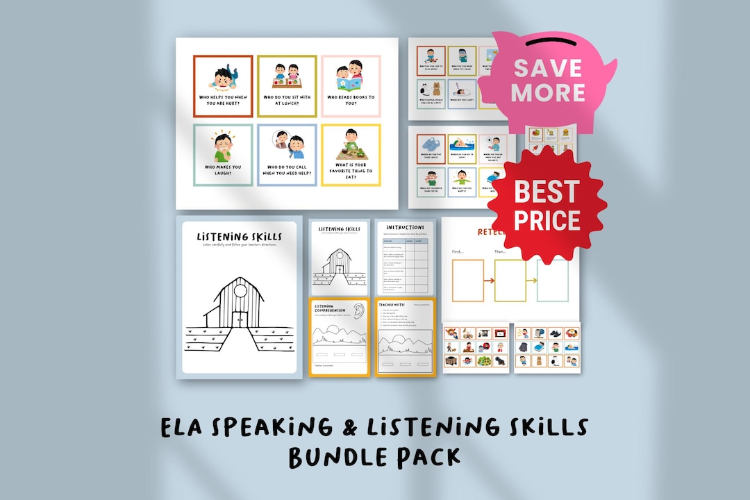 ELA Speaking & Listening Activities | Oral Language Skills | WH ...