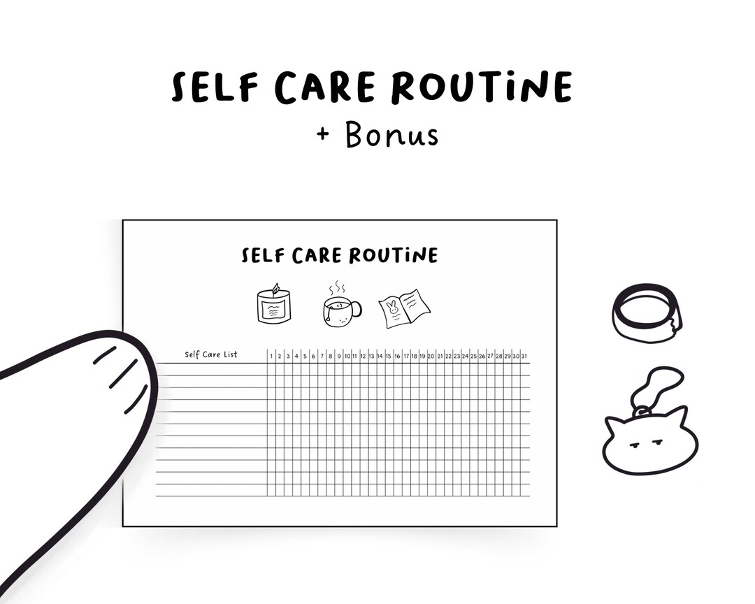 Self Care Routine Template: Take Charge of Your Well-being (digital ...