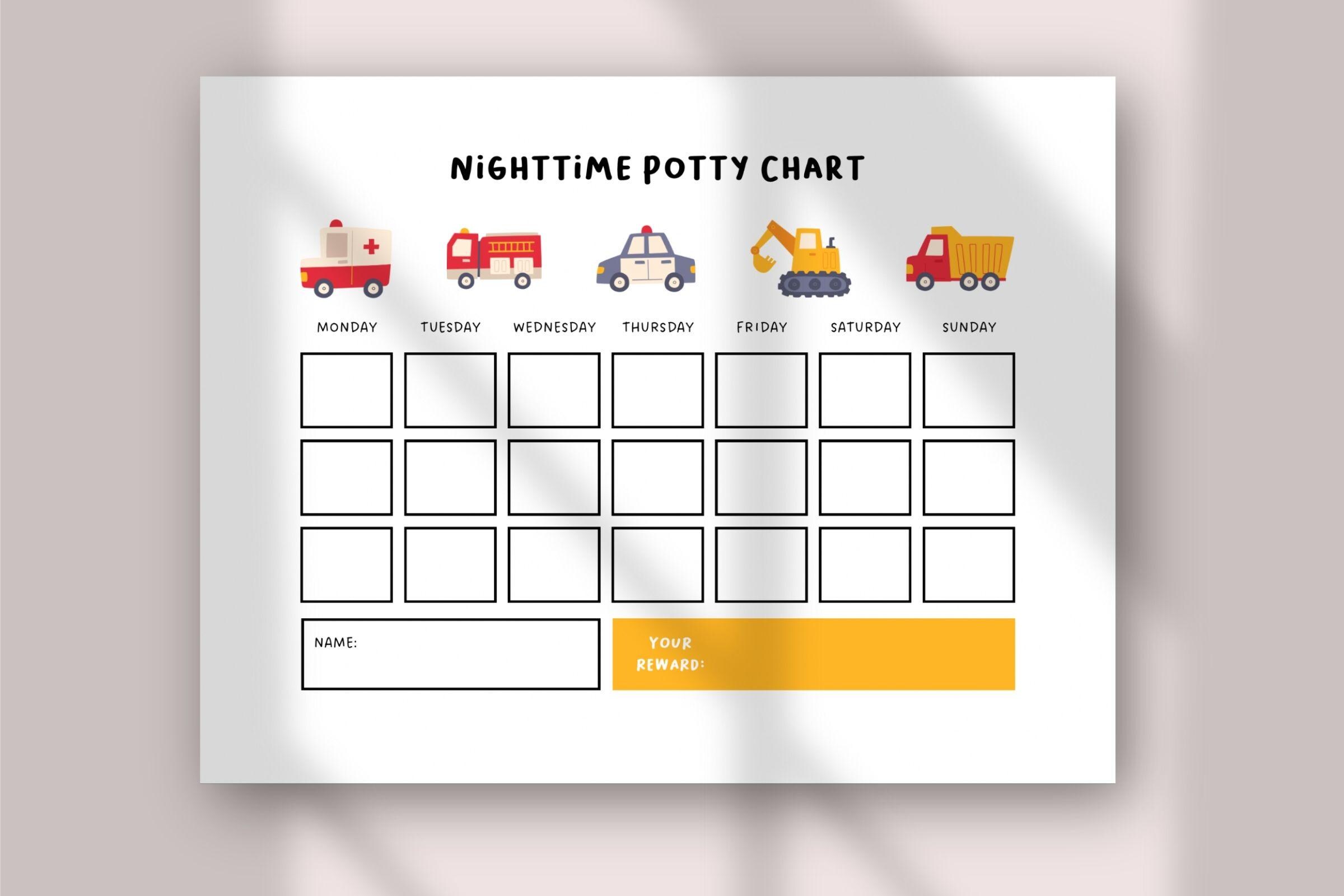 Editable Potty Training Chart | Toddler Reward Printable | Toilet ...