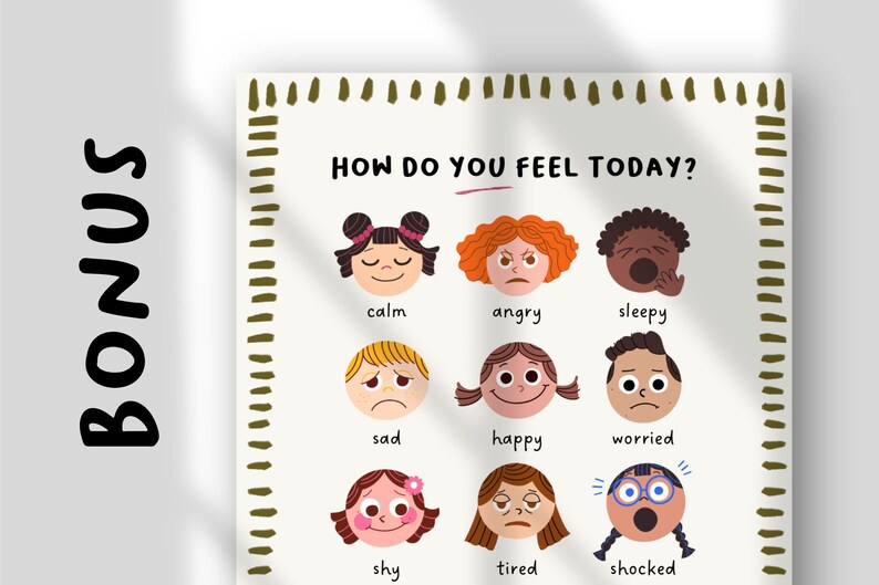 Emotions Clock for Kids | Montessori Feelings Wheel Printable ...