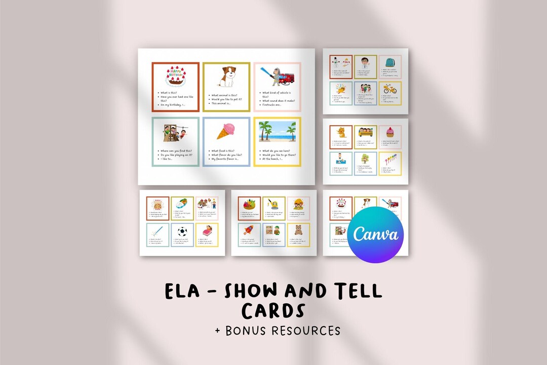 Show and Tell Cards | Public Speaking Activity | Preschool ...
