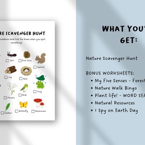 Nature Scavenger Hunt Printable for Kids | Outdoor Adventure Game ...