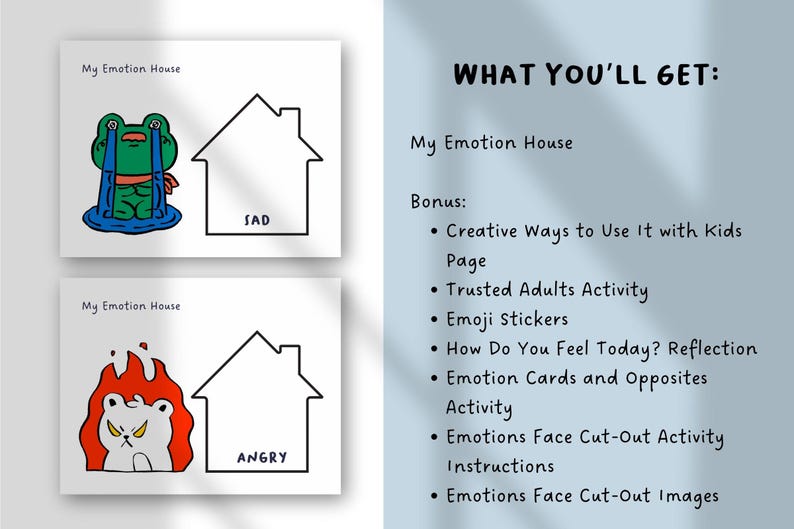 My Emotion House, Awareness Activity for Kids, SEL Multi-purpose ...