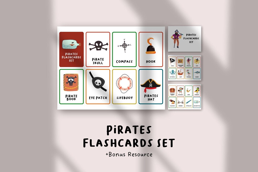 Pirates Flashcards Set | Pirate Vocabulary for Kids | Pirate Theme ...