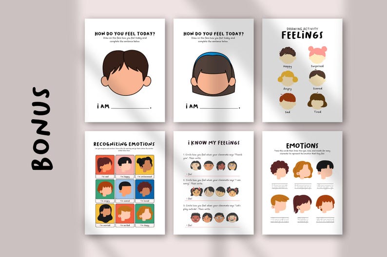 Self-awareness SEL Worksheets for Kids | Social Emotional Learning ...