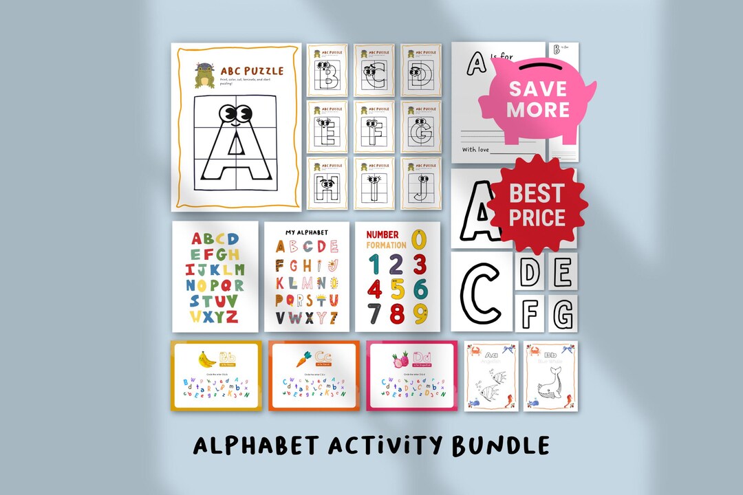 Alphabet Activity Bundle | ABC Worksheets | Letter Formation & Phonics ...