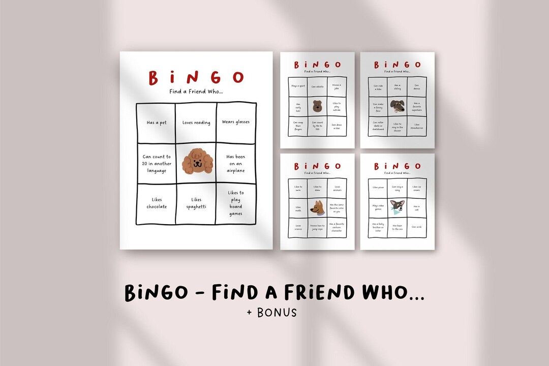 Find a Friend Bingo | Icebreaker Activity for Kids | Back to School ...