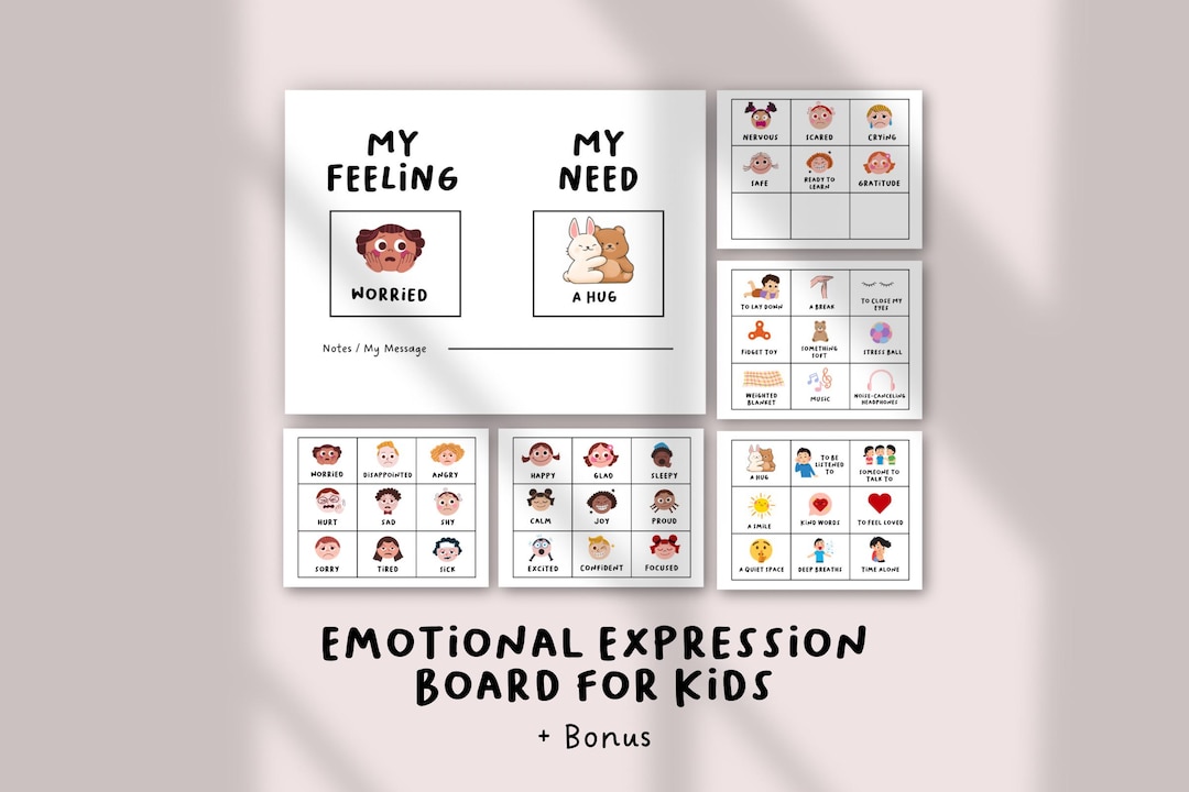Emotional Expression Board for Kids, Communication Mat | Social ...