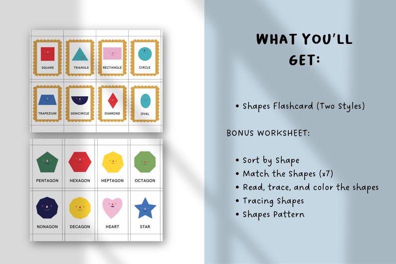 Printable Shape Flashcards | 2D Shape Recognition Cards | Preschool ...