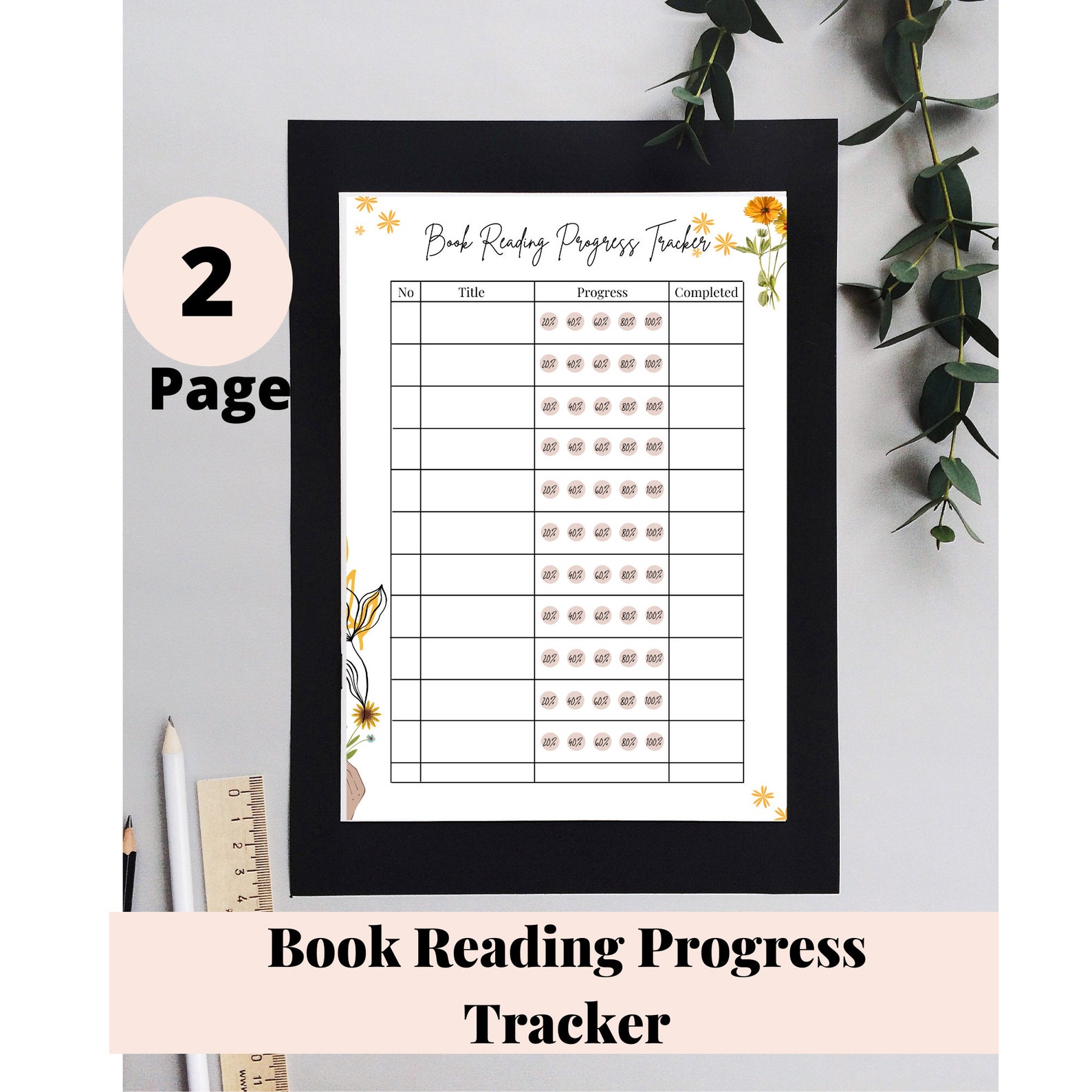 Book Reading Progress Tracker Productivity Planner Book - Etsy