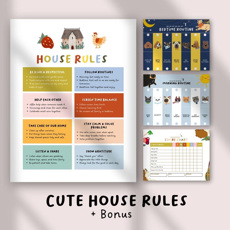 Family Rules Poster - Etsy