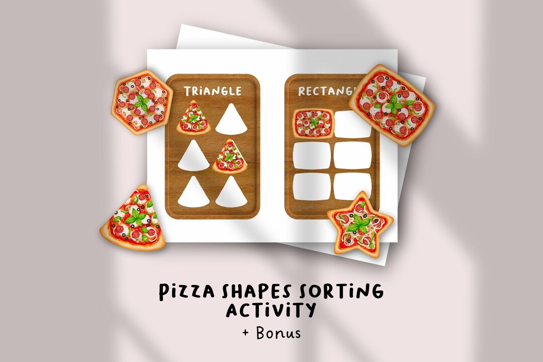 Pizza Jar Shapes Sorting Activity | 2D Shapes Matching Game | File ...