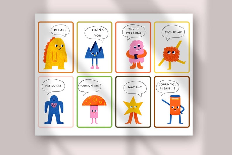 Magic Words Classroom Flashcards | Polite Words for Kids | Manners and ...