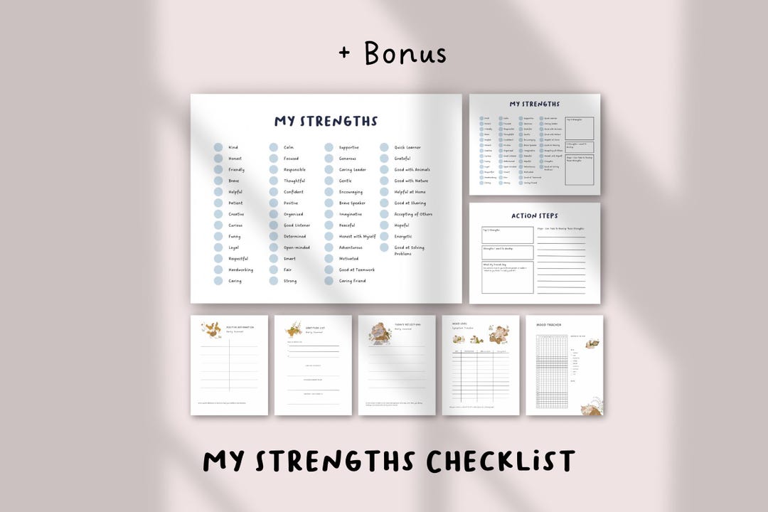 My Strength Checklist – Printable Social Emotional Learning Activity ...