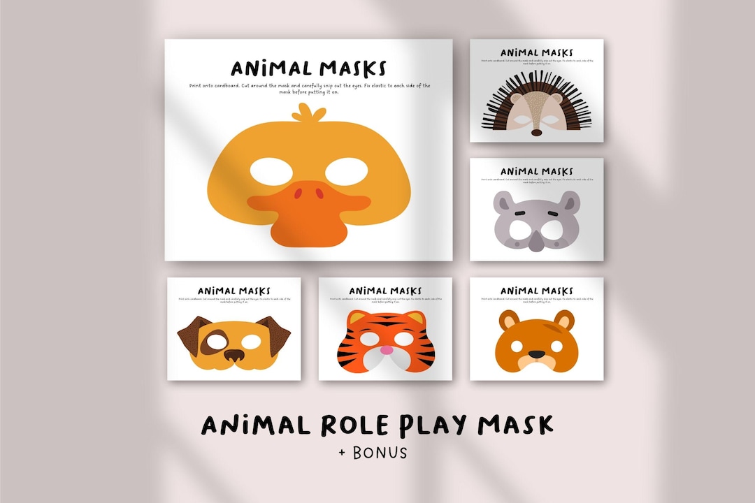 Animal Role Play Masks for Kids | Printable Pretend Play & Drama ...