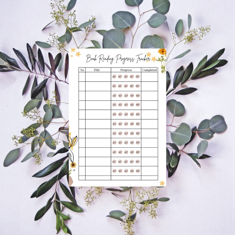 Book Reading Progress Tracker Productivity Planner Book - Etsy