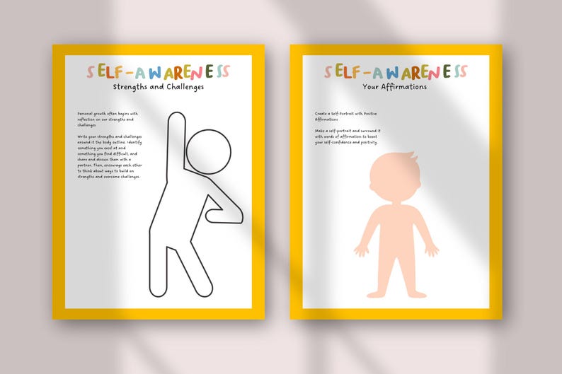 Self-awareness SEL Worksheets for Kids | Social Emotional Learning ...