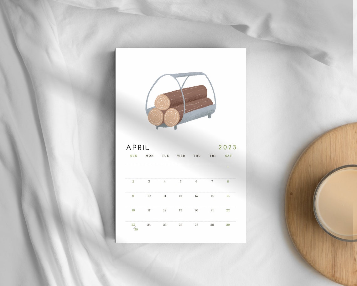 Cute Calendar 2023 Template : PDF & PNG - Etsy