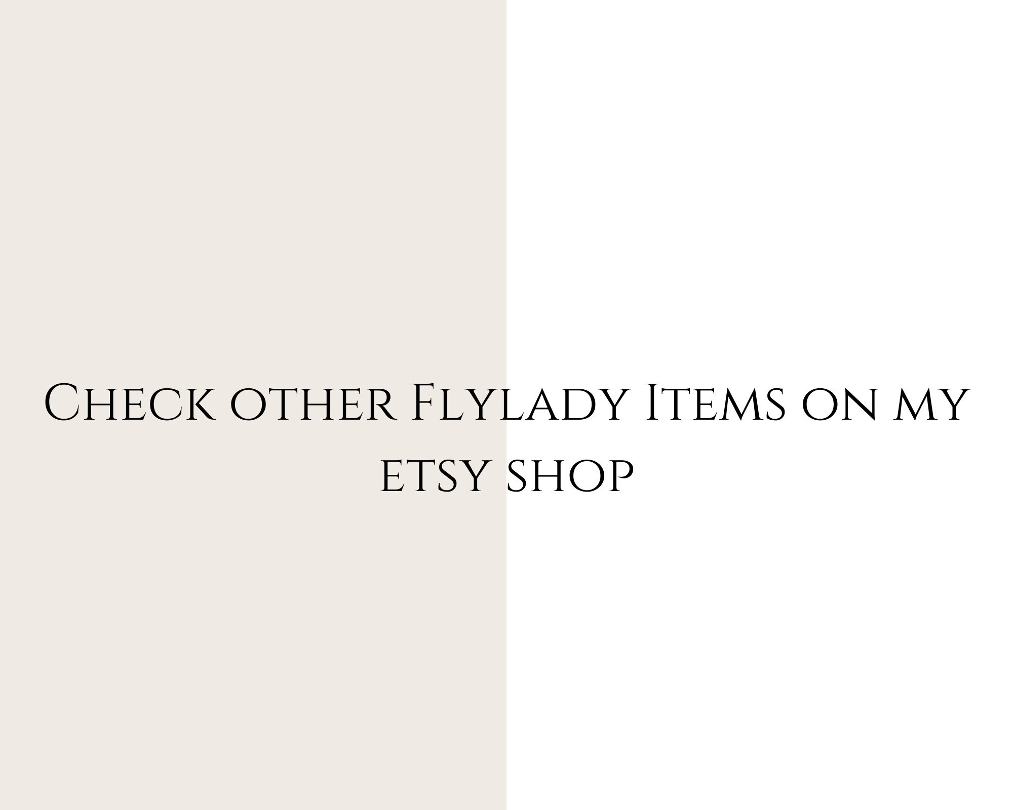Editable Flylady Basic Weekly Plan & Flylady Weekly Checklist - Etsy