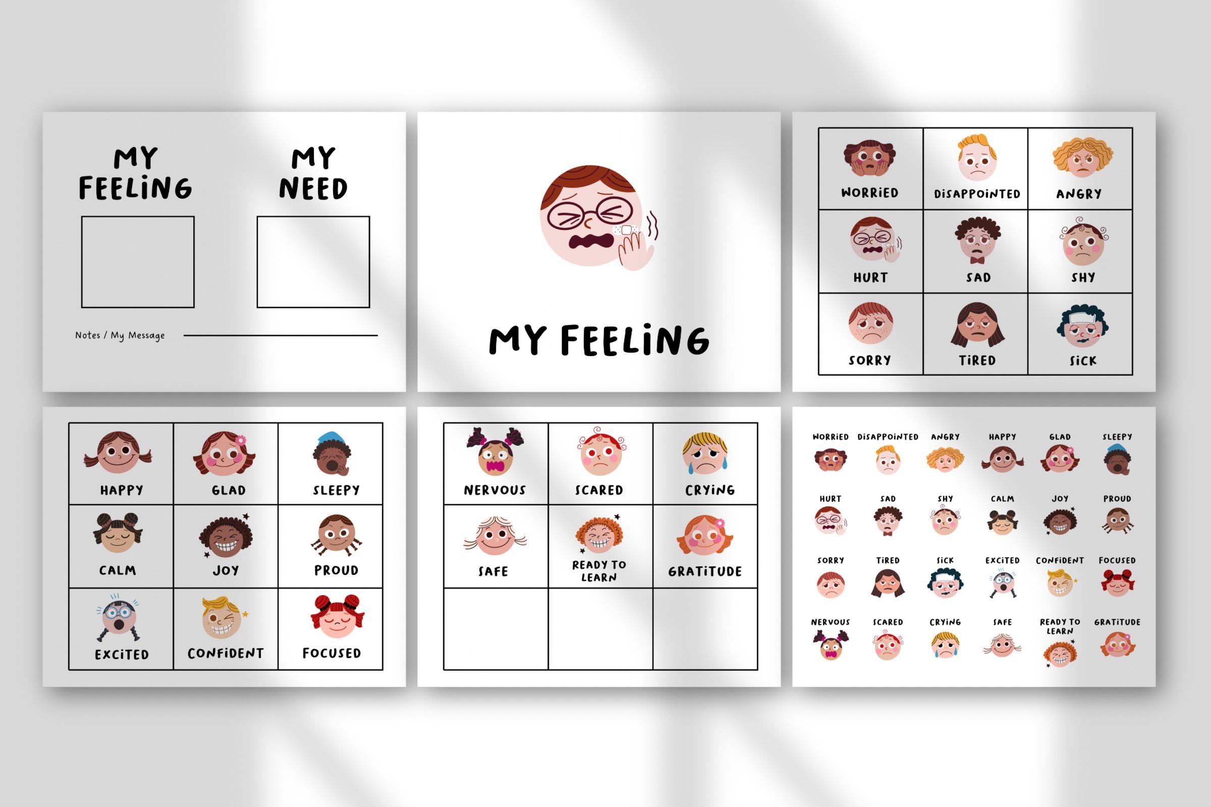 Emotional Expression Board for Kids, Communication Mat | Social ...