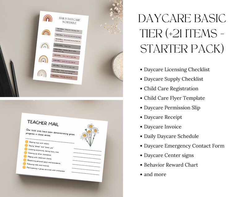 Daycare Basic Tier: 22 Items Starter Pack Daycare Starter Kit, in Home ...